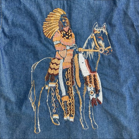 Together | Tops | Together Vintage Denim Native American Indian ...